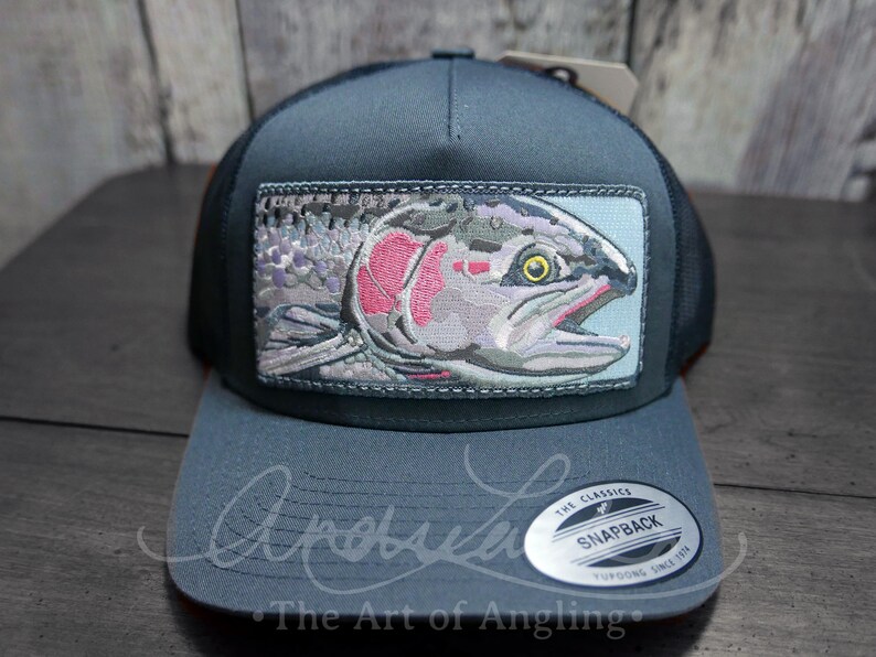 Open Edition Embroidered Steelhead Patch Trucker Hat | Etsy