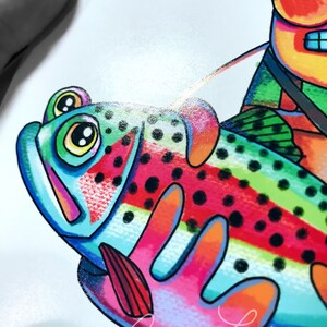 Bob Fly Fishing Cartoon Series No Filter Art Print 5"x7" - Etsy