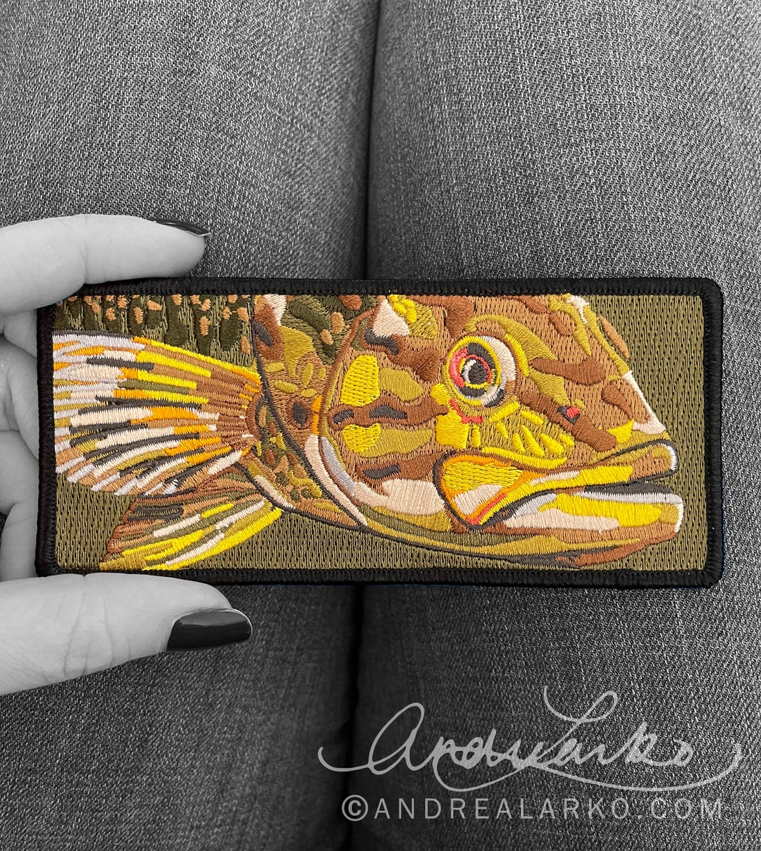 Embroidered Smallmouth Bass Iron on Fish Art Patch 5.5"x2.5" - Etsy