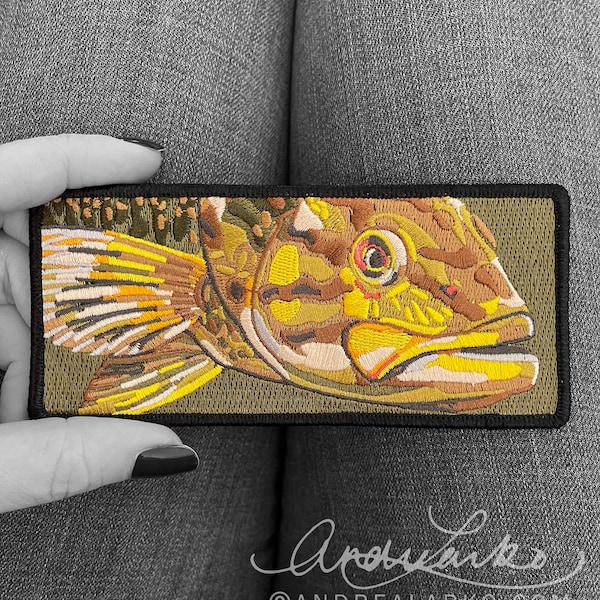 Iron on Bass Fish Patch - Etsy