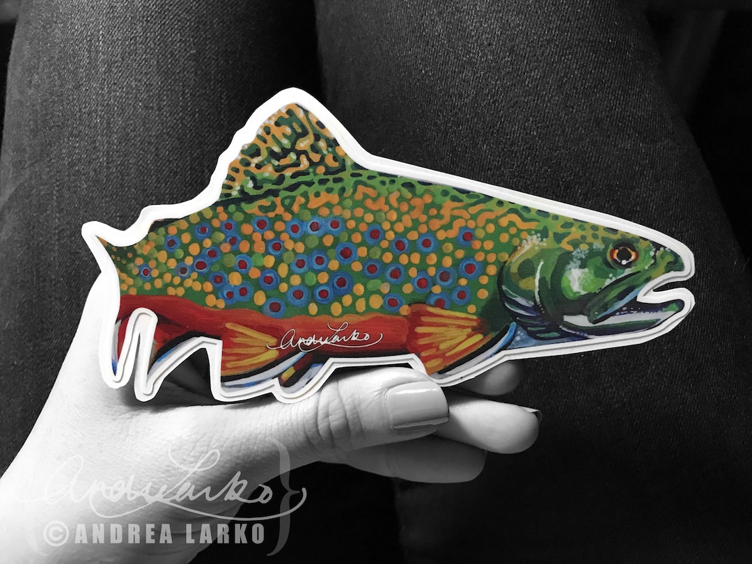 Painted Brook Trout Laminated 3M Vinyl Decal - Etsy