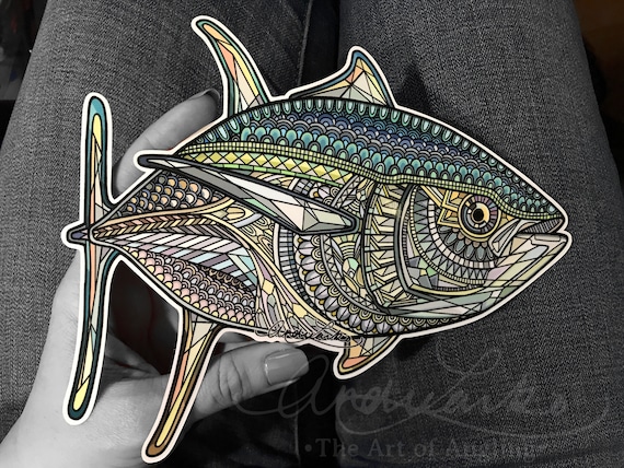 Yellowfin Tuna Laminated 3M Vinyl Decal - Etsy