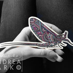 Mayfly Zentangle 3M Laminated Vinyl Decal - Etsy