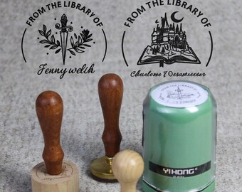 Custom Library STAMP book Stamp Book Lover Stamp From the Library of ...