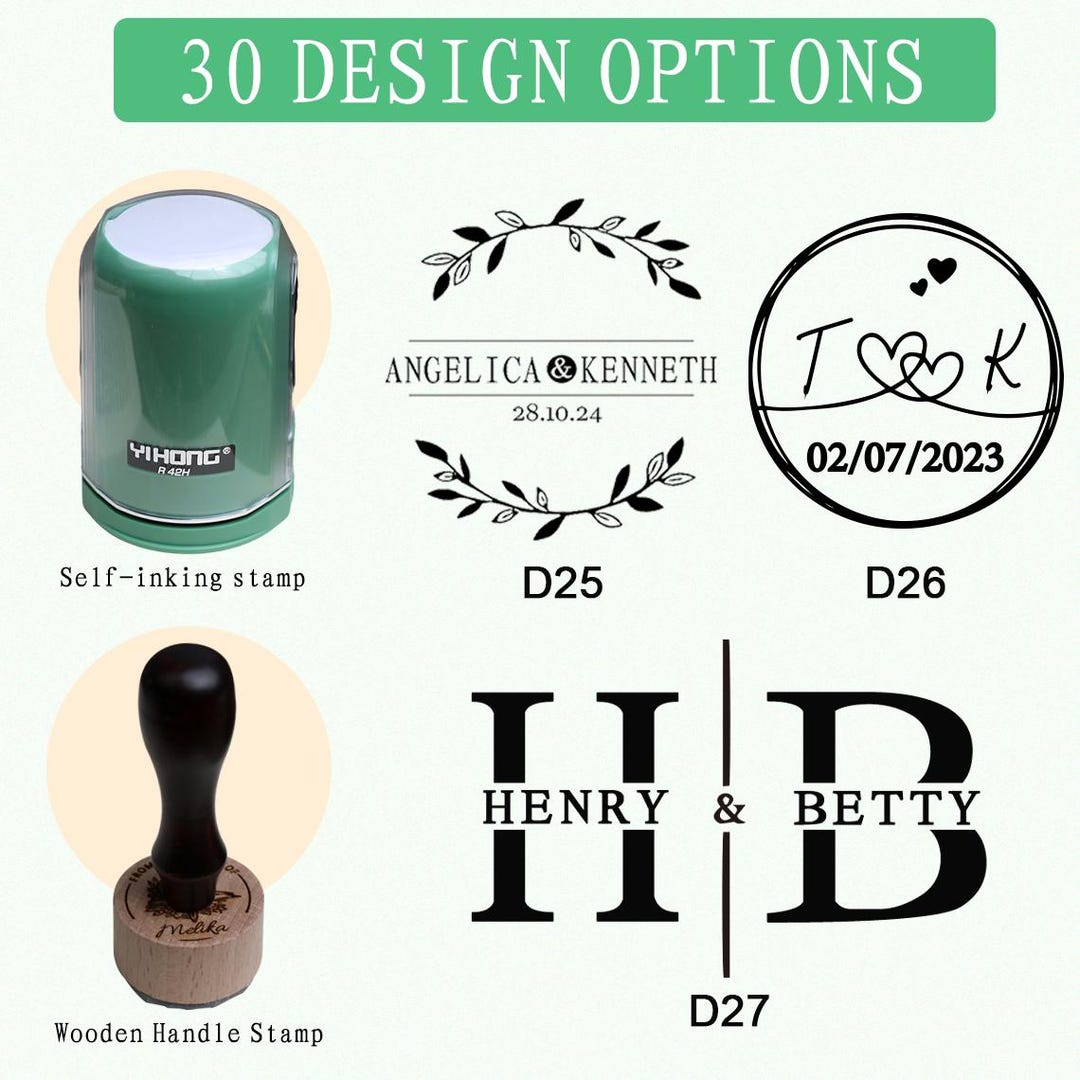Wedding Logo Stamp/personalized Wedding Embosser Stamp/wedding Stamp ...