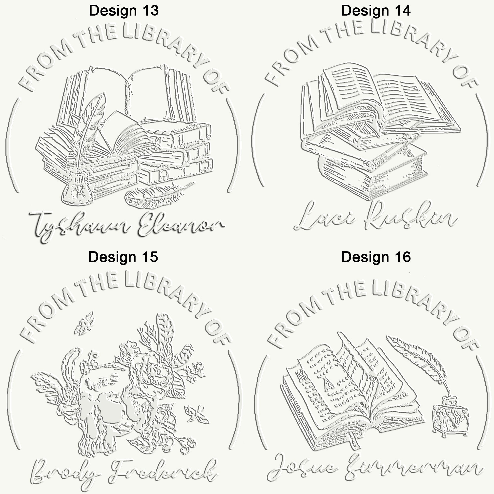 Personalized Book Embosser: Custom Library Stamp, Book Lover Gift - Etsy