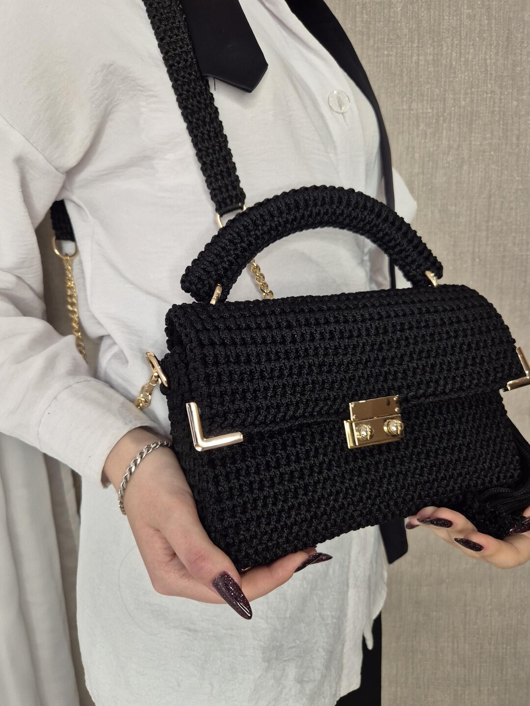 Patron de sac au crochet PDF | Tutoriel sur les sacs à main structurés ...