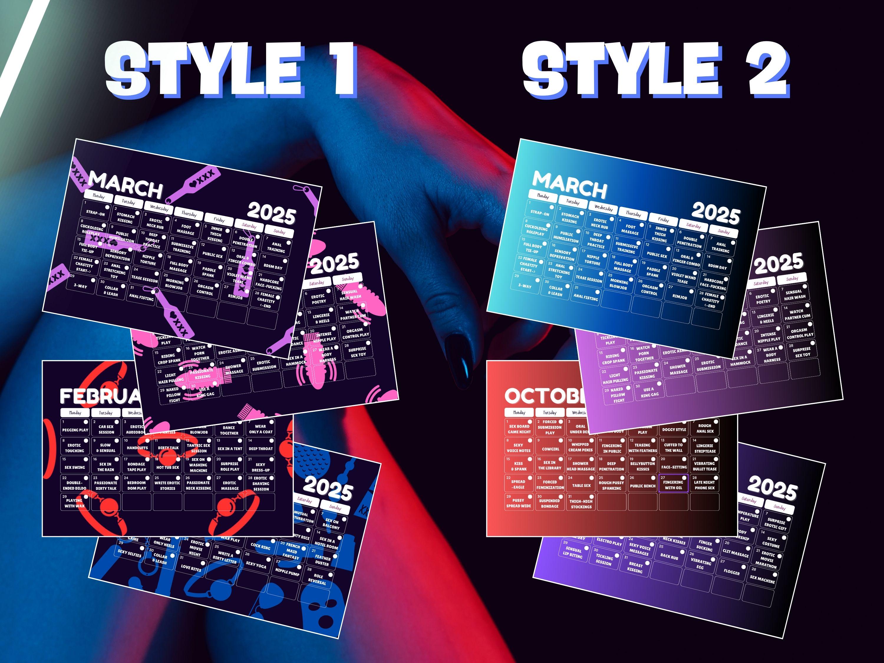 Sex Calendar 2025 365 Sex Ideas Printable Naughty Calendar For