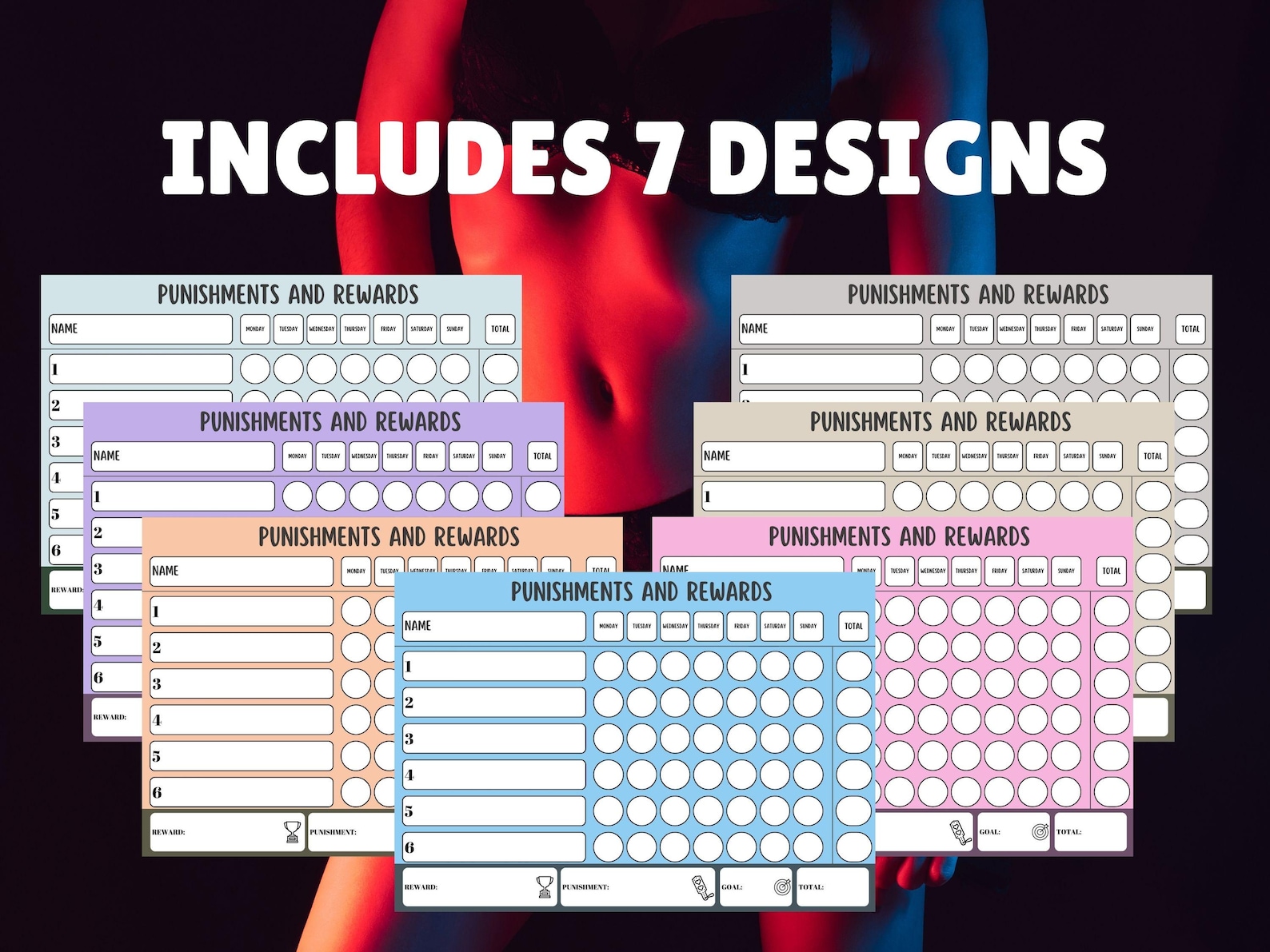 Punishment and Reward Chart for Submissive - BDSM Chart - Kinky ...