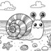 Coloring Book for Kids snails A4 - Etsy