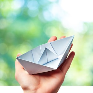 Kids Craft: Easy Paper Boat Origami Printable Instructions - Etsy