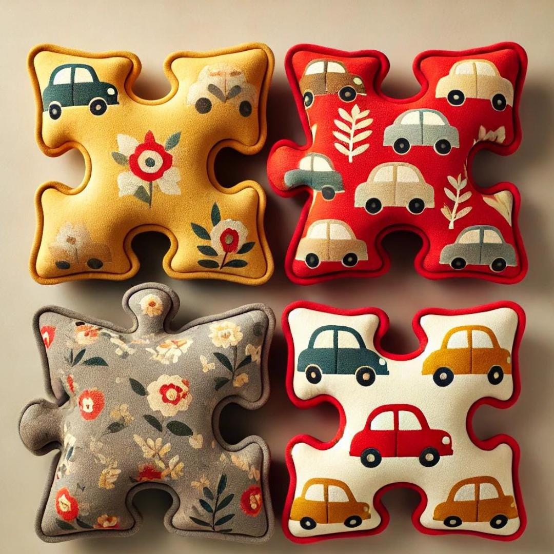 Digital Puzzle Pillow Pattern Easy Sewing Tutorial - Etsy