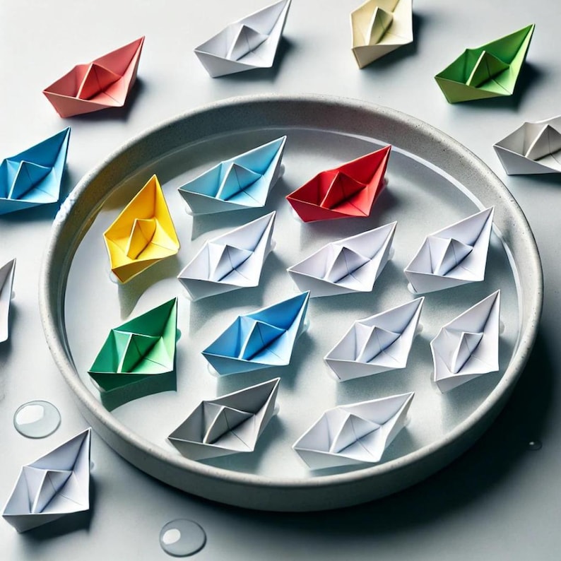 Kids Craft: Easy Paper Boat Origami Printable Instructions - Etsy