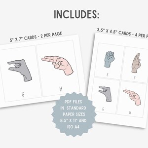 26 Printable Sign Language Alphabet Flashcards, Kids Pastel Learn to ...
