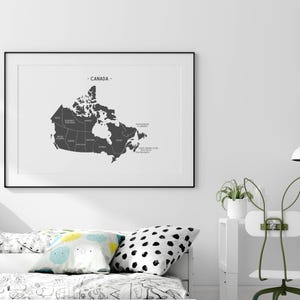 Map of Canada Poster, Canadian Map Educational Poster, Geography ...
