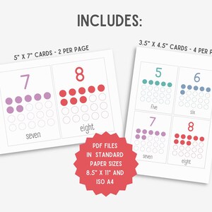 Printable Numbers 1-20 Flashcards, Kids Counting Practice Cards ...