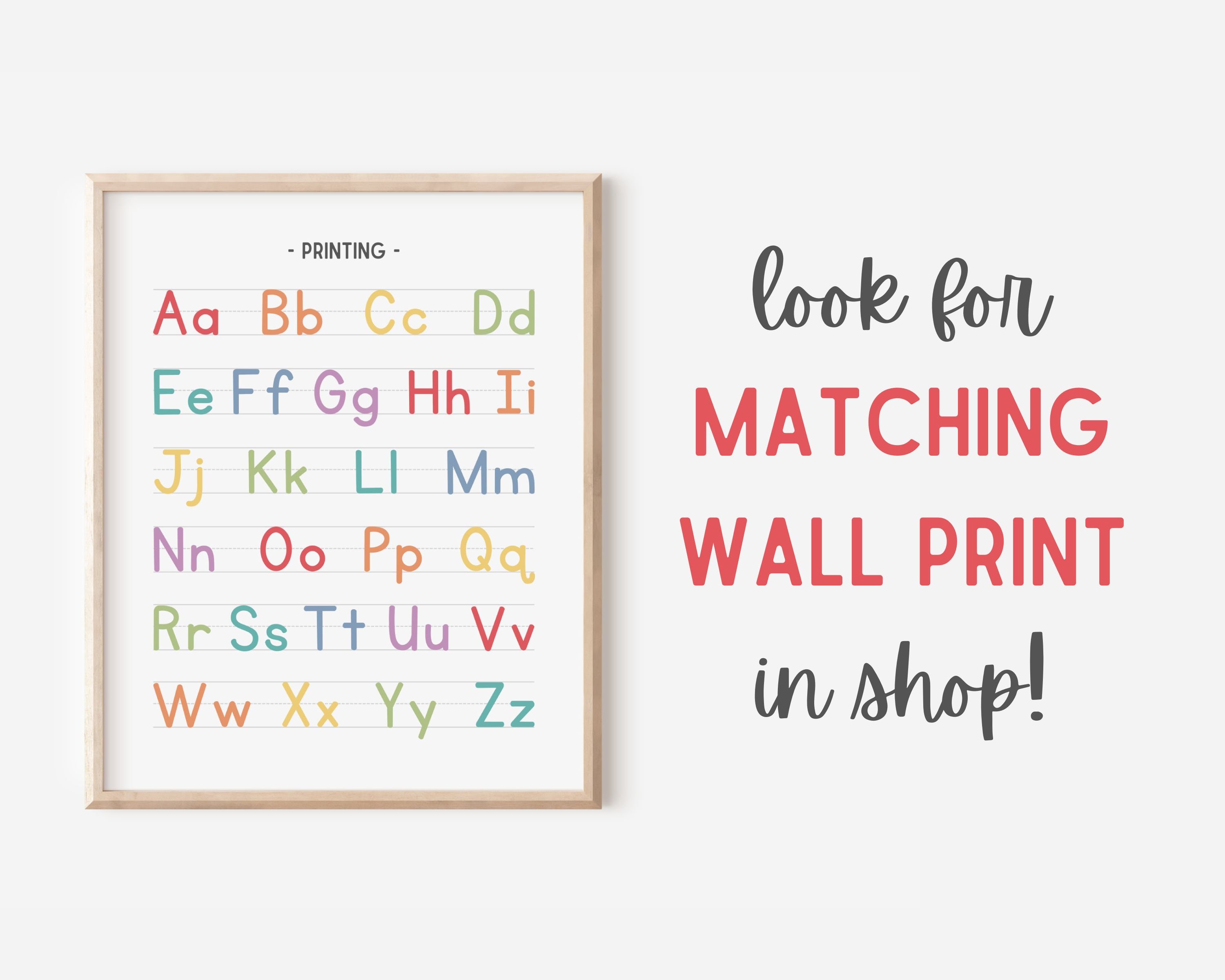 Printable ABC Flashcards, Kids Handwriting Practice Cards, Printing ...