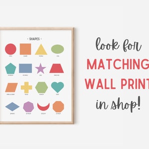 16 Printable Shapes Flashcards, Preschool Rainbow Geometric Shapes ...