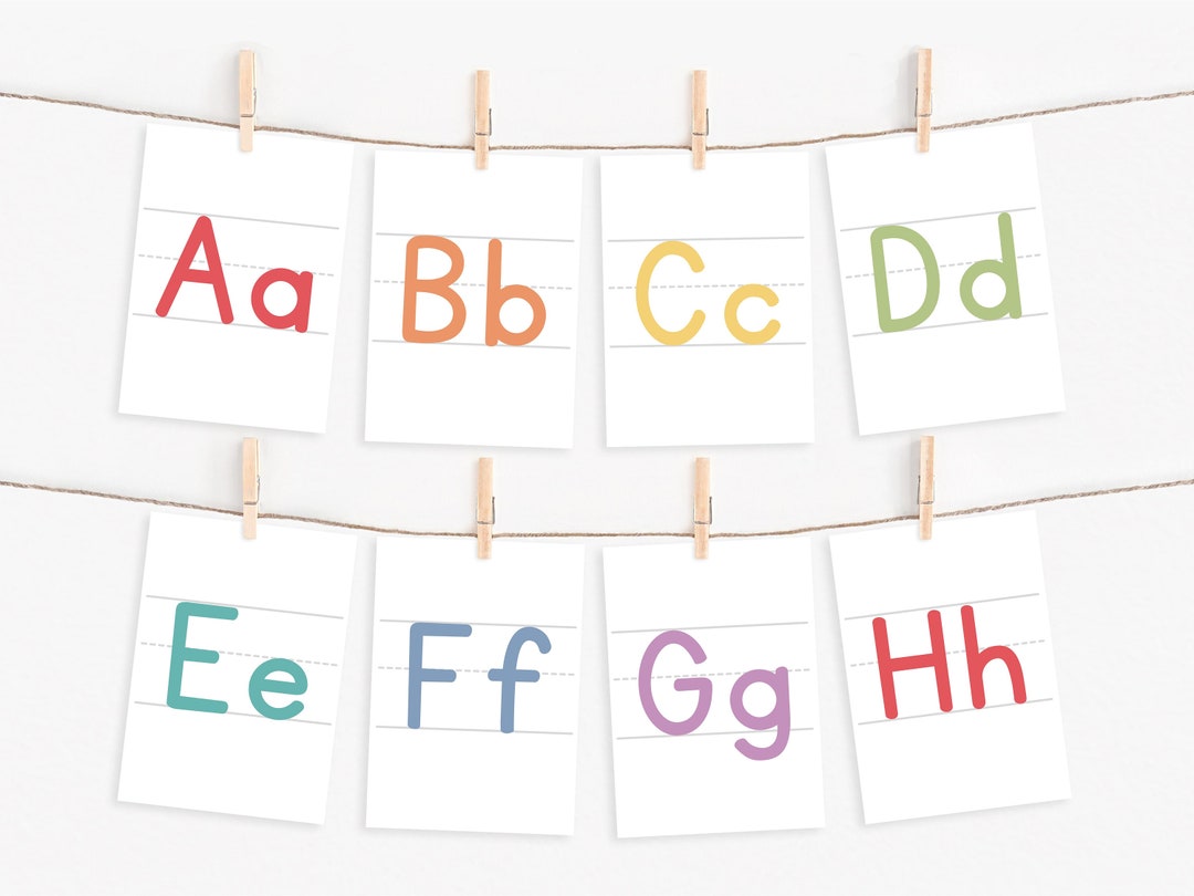 Printable ABC Flashcards, Kids Handwriting Practice Cards, Printing ...