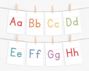 Printable ABC Flashcards, Kids Handwriting Practice Cards, Printing ...