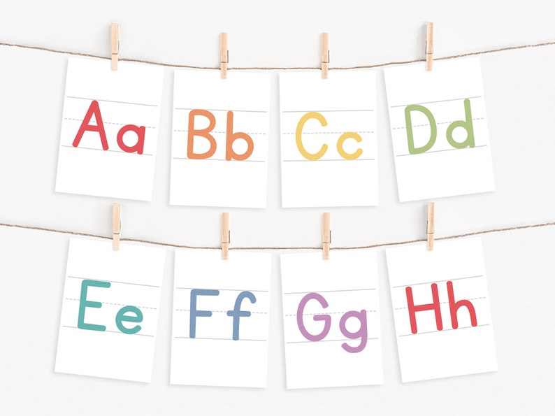Printable ABC Flashcards, Kids Handwriting Practice Cards, Printing ...