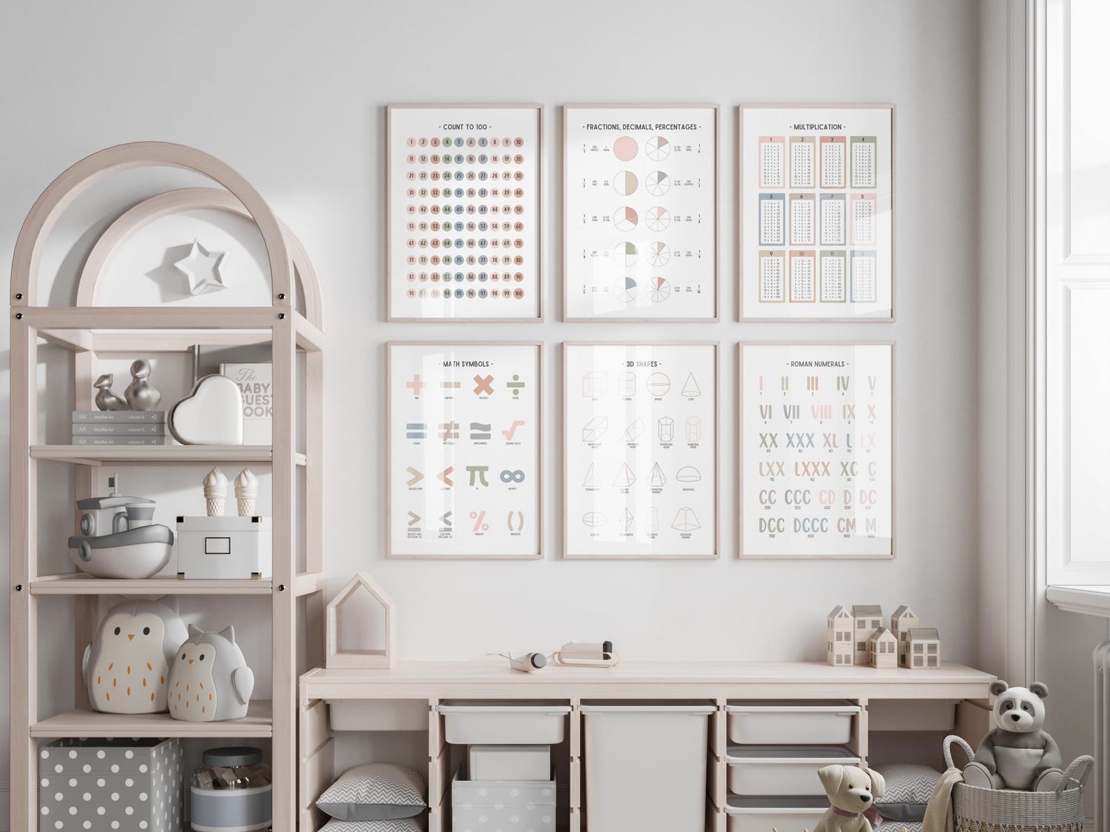 Math Poster Bundle Set of 6, Pastel Mathematics Classroom Decor ...