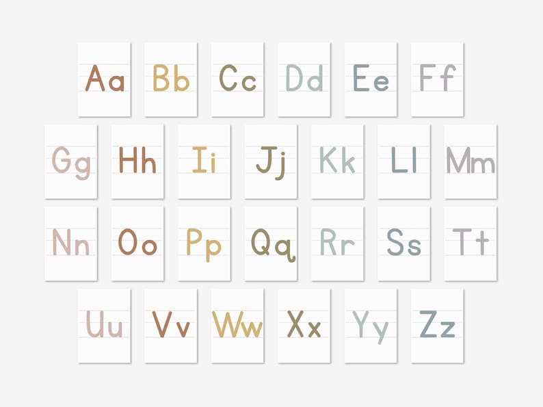 Printable Alphabet Flashcards, Toddlers ABC Flashcards, Handwriting ...