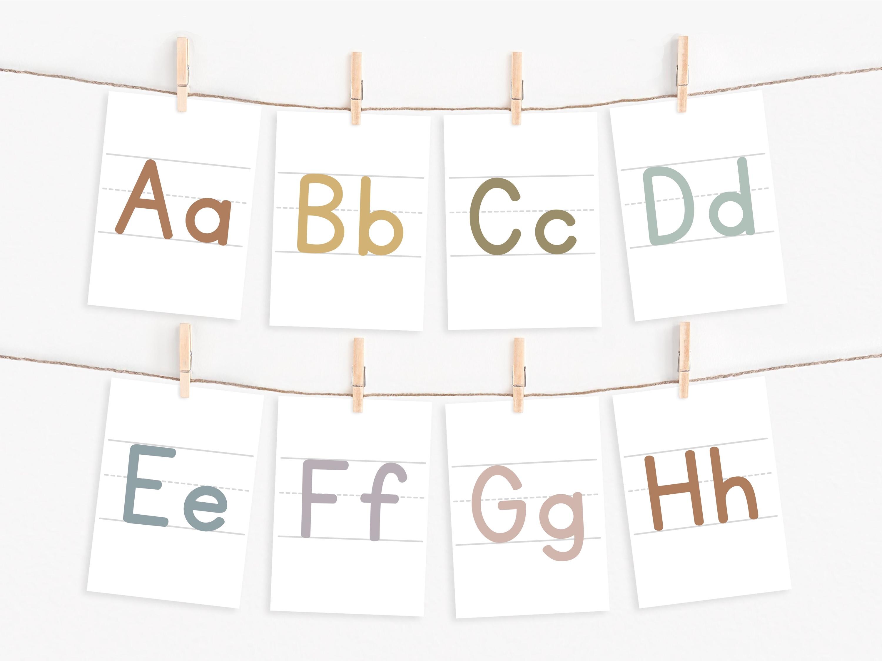 Printable Alphabet Flashcards, Toddlers ABC Flashcards, Handwriting ...