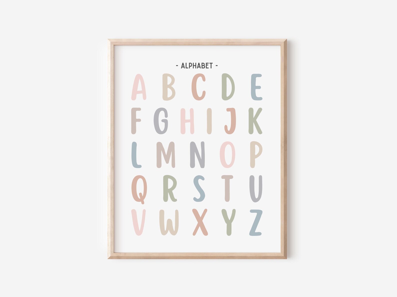 Pastel Alphabet Poster, Educational Poster for Kids, Abcs Poster ...