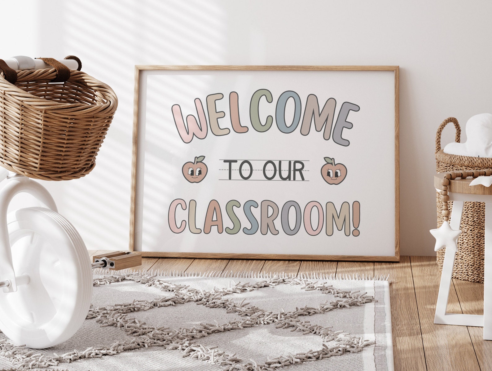 Pastel Classroom Welcome Sign, Back to School Classroom Decor, Teacher ...