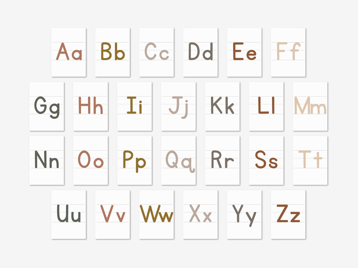 Printable ABC Flashcards, Kids Handwriting Practice Cards, Printing ...