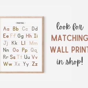Printable ABC Flashcards, Kids Handwriting Practice Cards, Printing ...