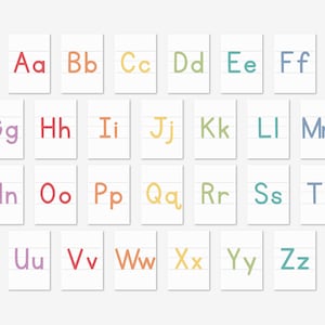 Printable ABC Flashcards, Kids Handwriting Practice Cards, Printing ...