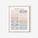 Months of the Year Pastel Print, Educational Poster, Homeschool ...