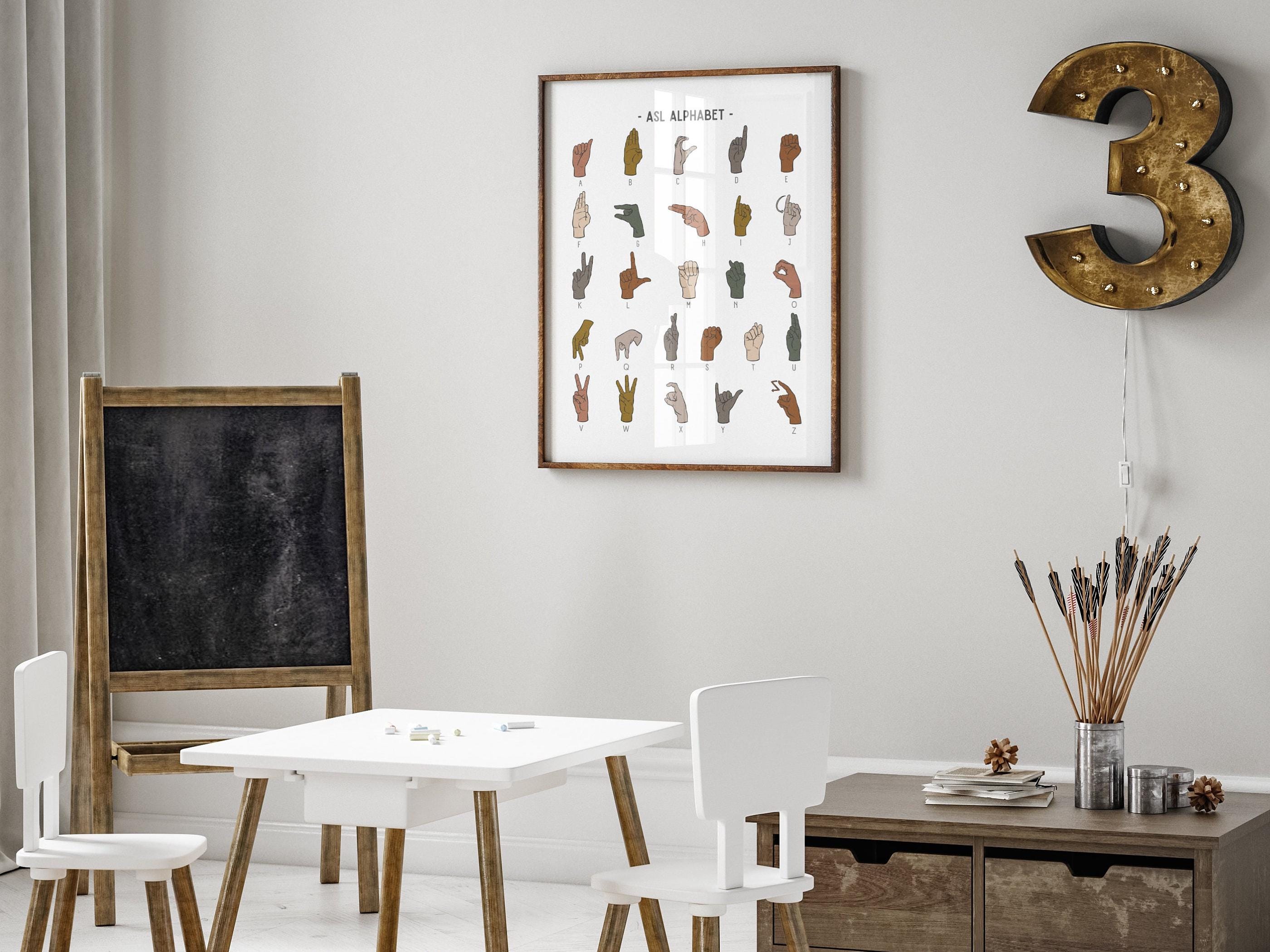 Sign Language Alphabet Neutral Print, Learn to Sign ASL Letters ...