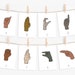 26 Printable Sign Language Alphabet Flashcards, Kids Rainbow Learn to ...
