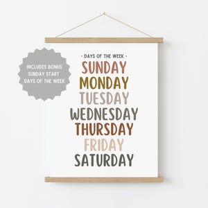 Boho Educational Poster Bundle Set of 8, Neutral Preschool Classroom ...