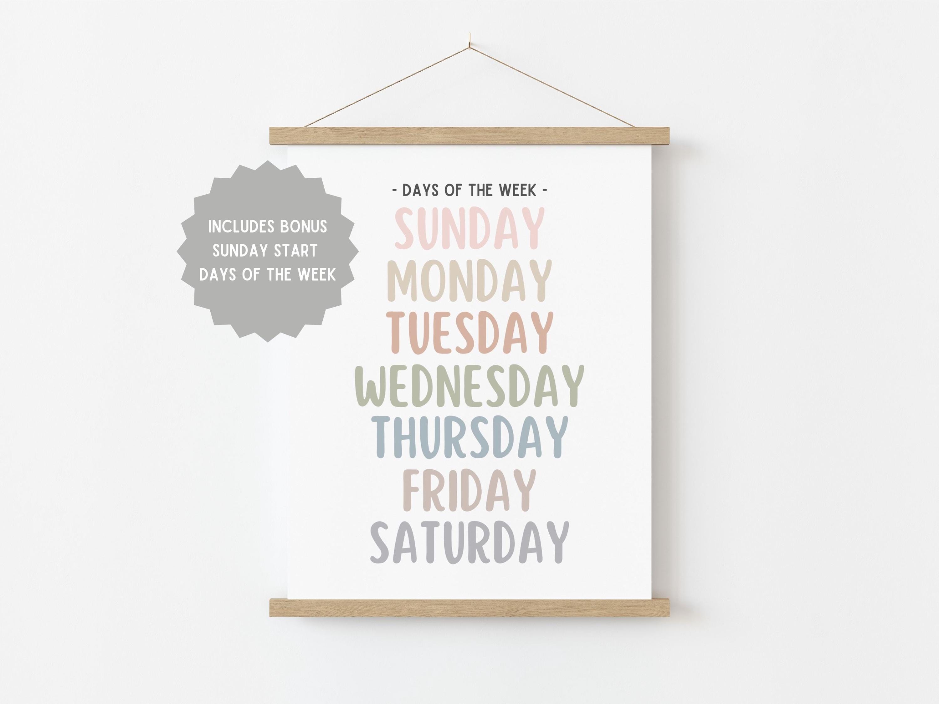 Set of 10 Educational Posters Bundle, Pastel Preschool Classroom Prints ...