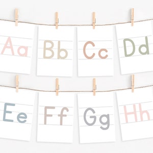 Printable ABC Flashcards, Kids Handwriting Practice Cards, Printing ...