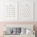 Set of 2 Handwriting Charts Alphabet Numbers Muted Rainbow Posters ...