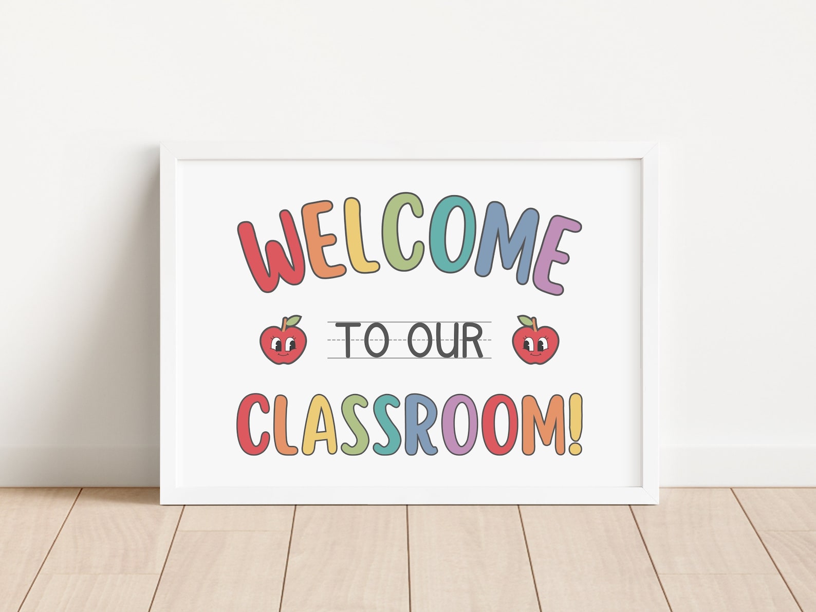 Rainbow Classroom Welcome Sign, Back to School Classroom Decor, Teacher ...