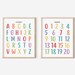 Set of 8 Educational Poster Bundle, Rainbow Preschool Classroom Prints ...