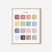 Set of 8 Educational Poster Bundle, Rainbow Preschool Classroom Prints ...