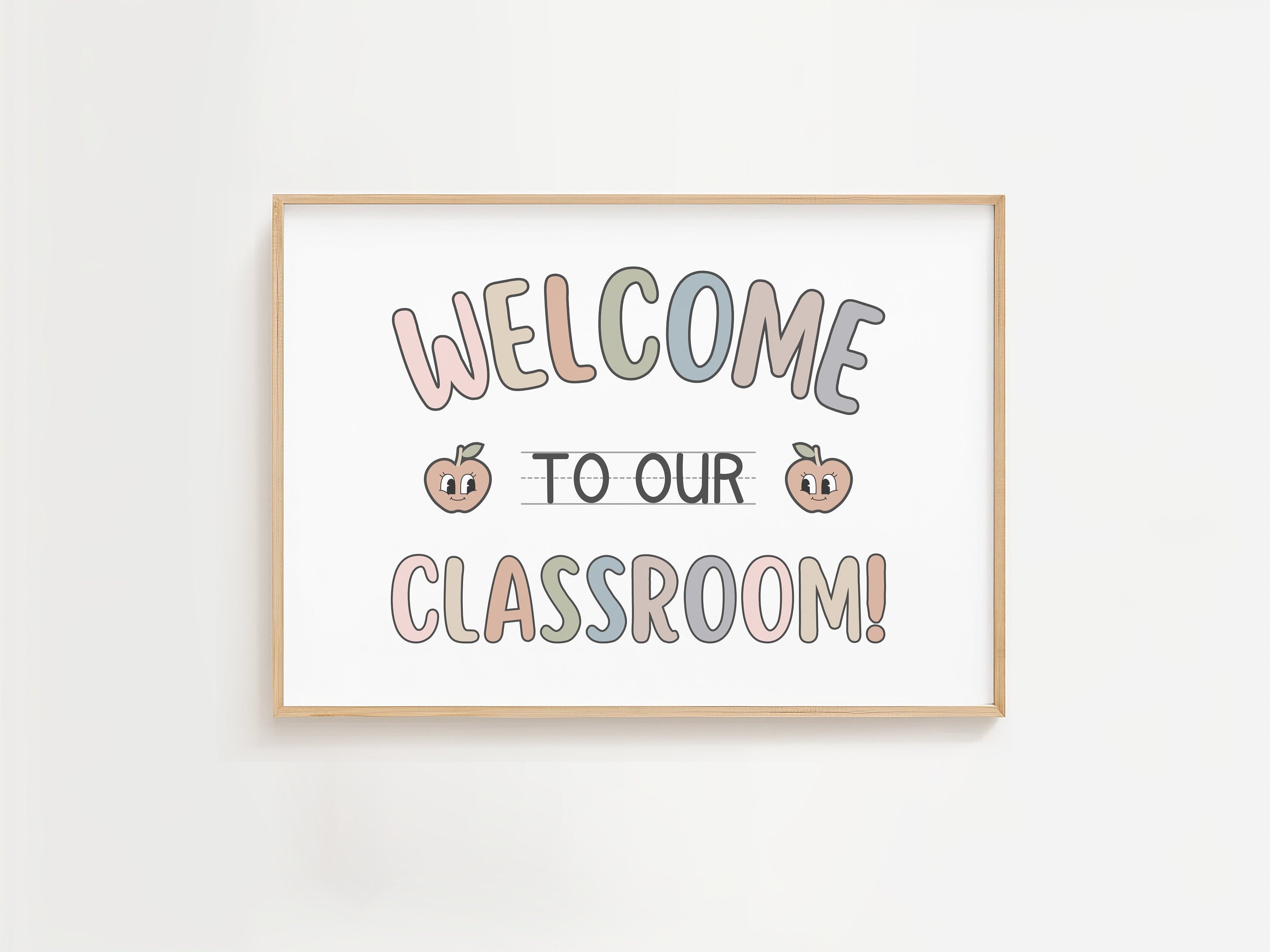 Pastel Classroom Welcome Sign, Back to School Classroom Decor, Teacher ...