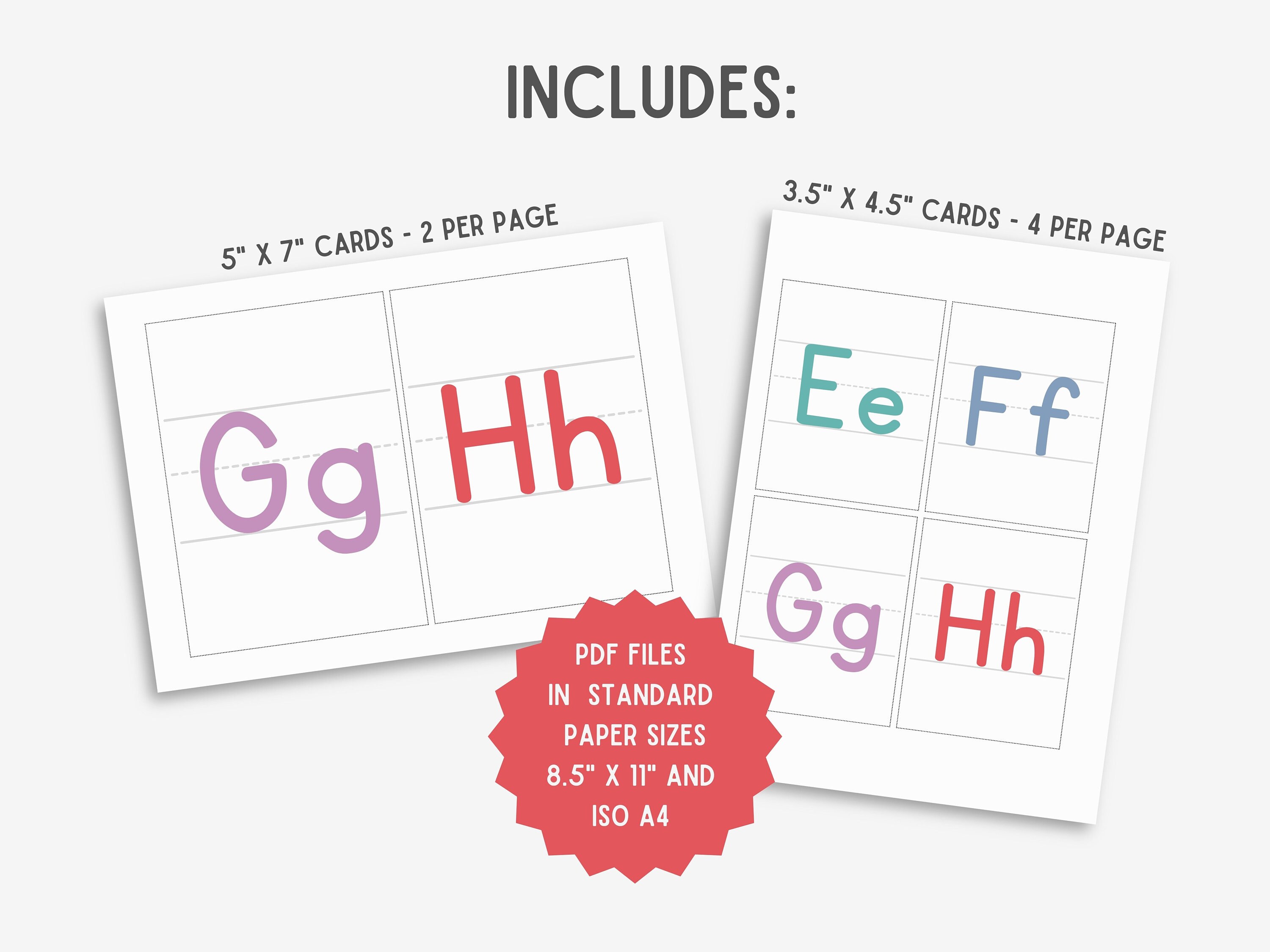 Printable ABC Flashcards, Kids Handwriting Practice Cards, Printing ...