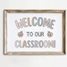 Pastel Classroom Welcome Sign, Back to School Classroom Decor, Teacher ...