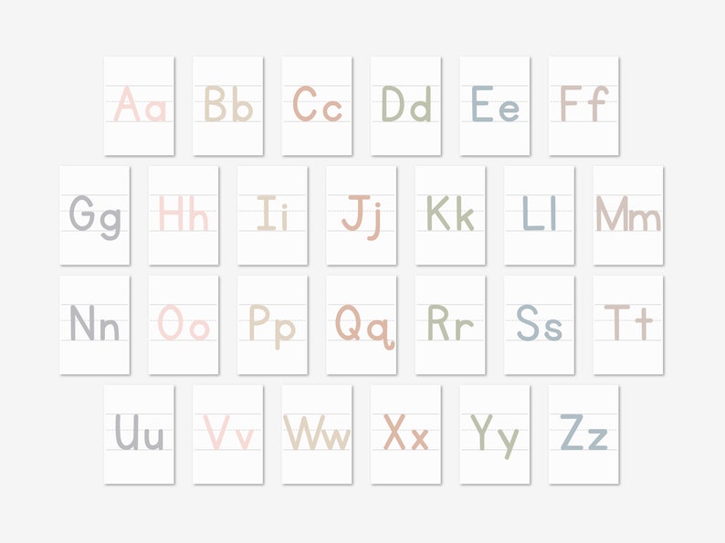 Printable ABC Flashcards, Kids Handwriting Practice Cards, Printing ...