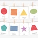 16 Printable Geometric Shapes Flashcards, Kids Rainbow 2D Shapes Cards ...