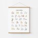 Cursive Writing Alphabet Chart Muted Rainbow Poster, Abcs Educational ...