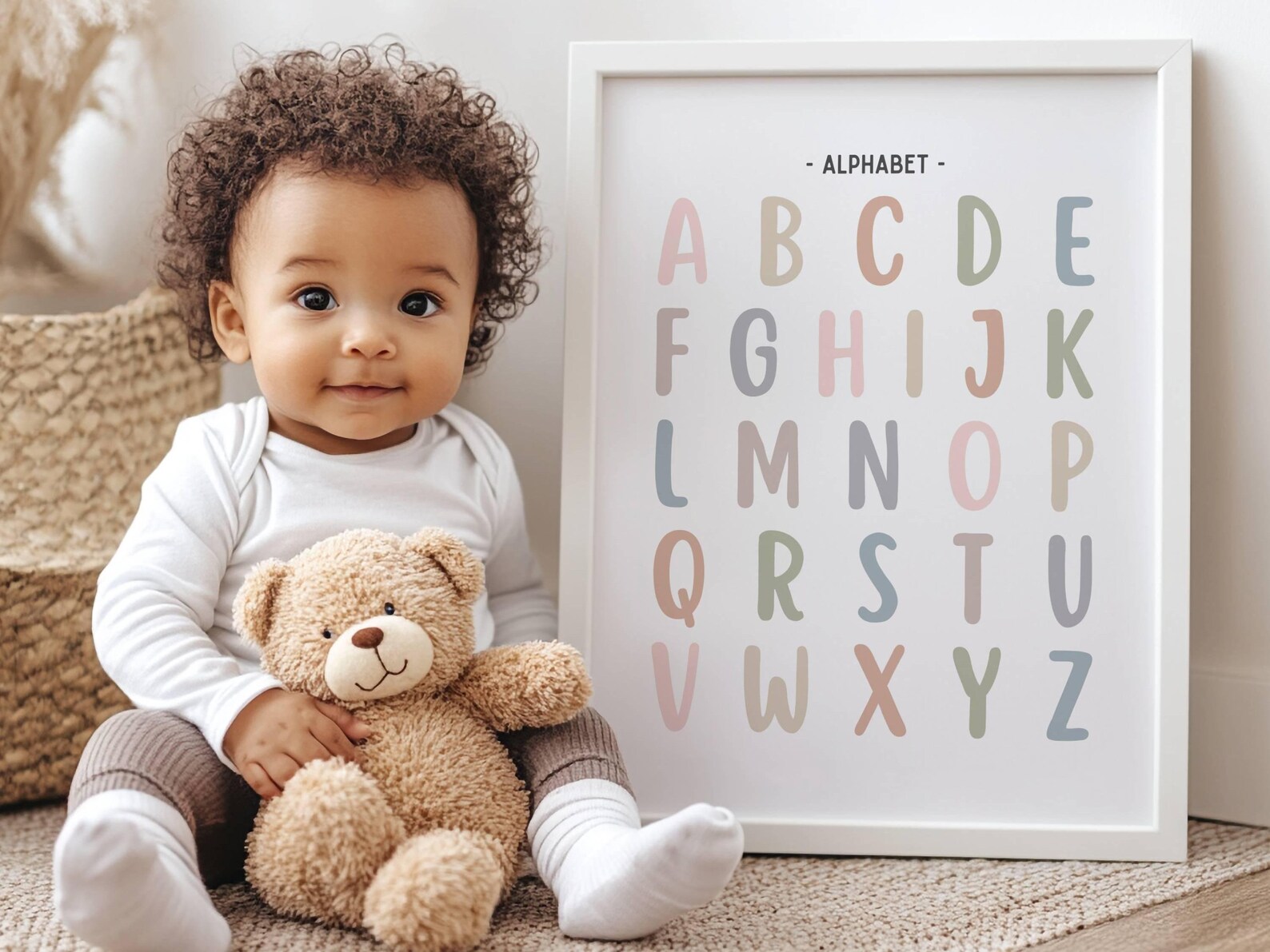Pastel Alphabet Poster, Educational Poster for Kids, Abcs Poster ...